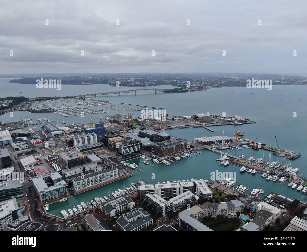Viaduct Harbour, Auckland / New Zealand - December 31, 2019: The iconic ...