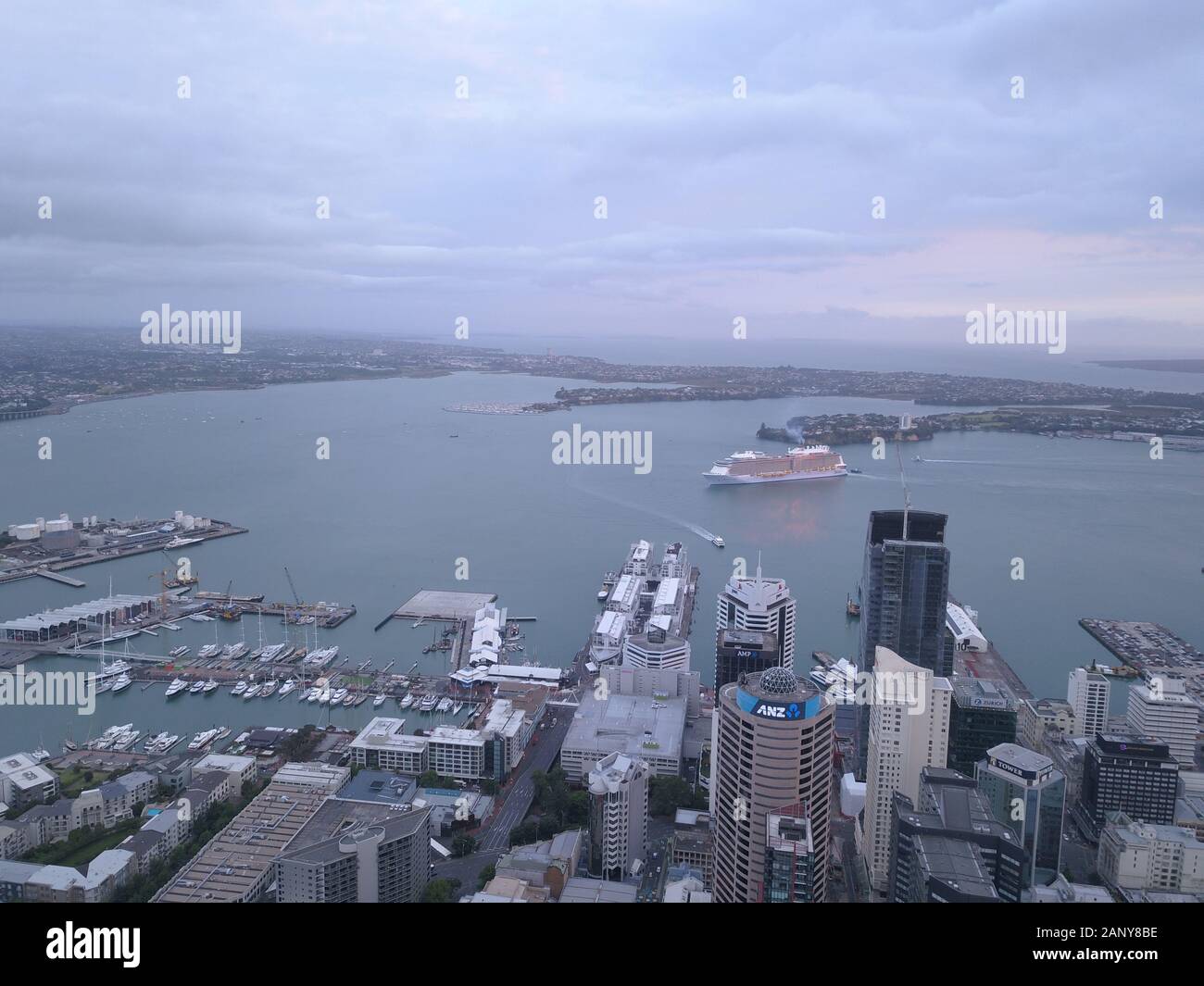Viaduct Harbour, Auckland / New Zealand - December 31, 2019: The iconic ...