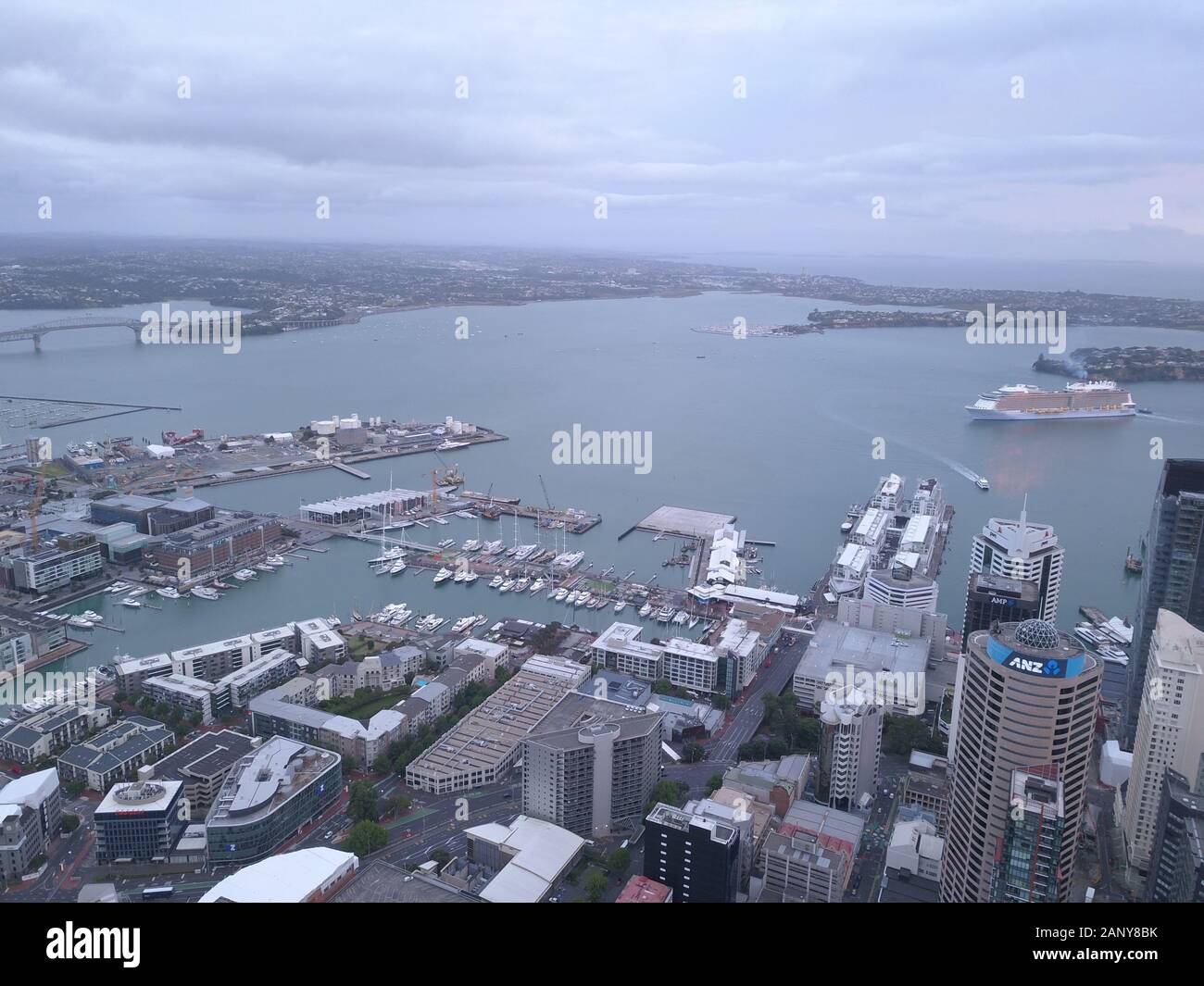 Viaduct Harbour, Auckland / New Zealand - December 31, 2019: The iconic ...