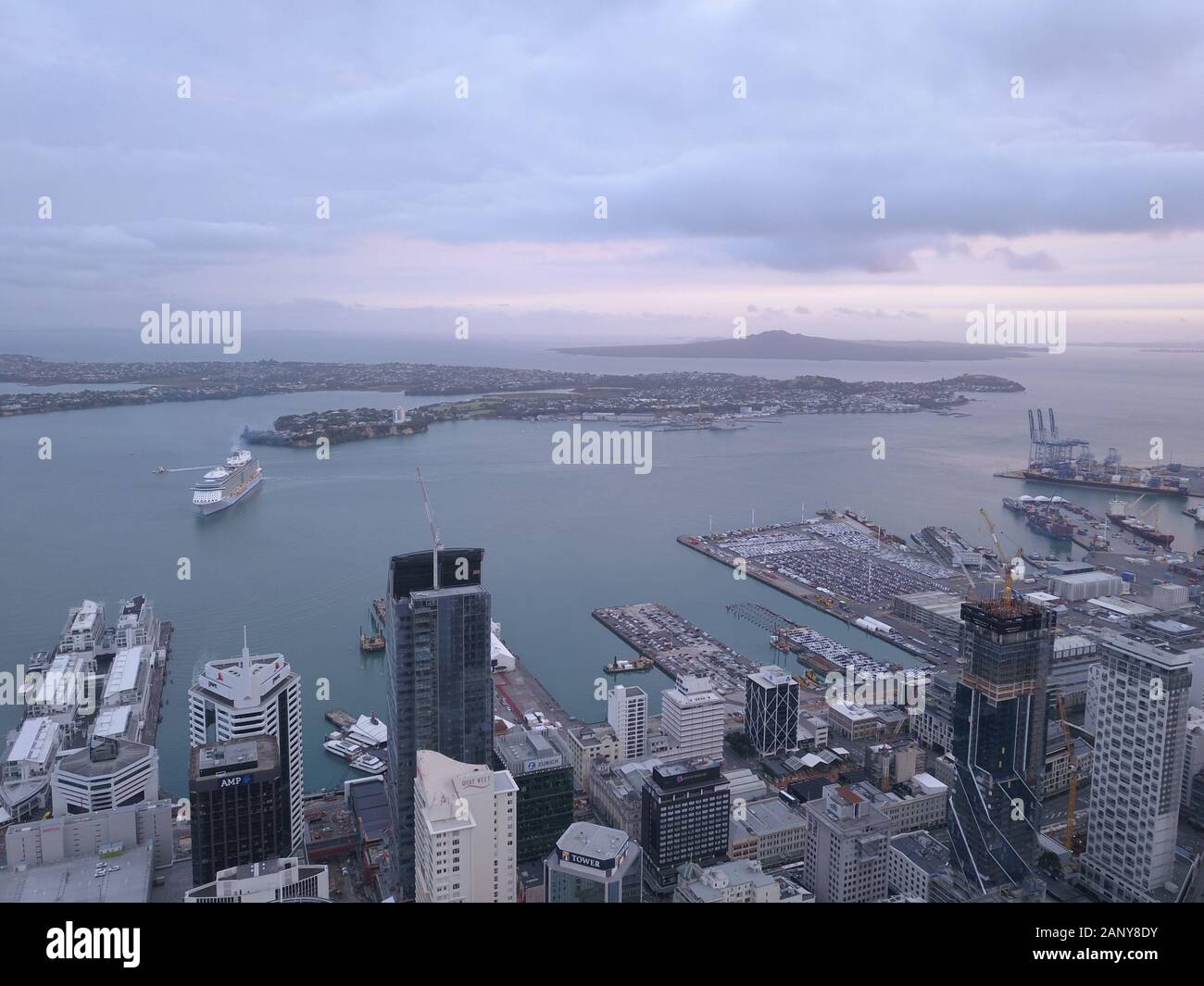 Viaduct Harbour, Auckland / New Zealand - December 31, 2019: The iconic ...