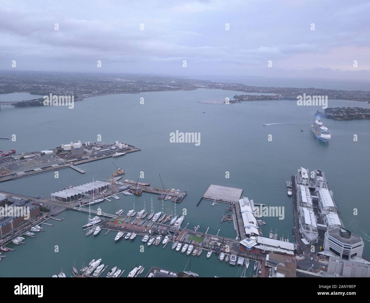 Viaduct Harbour, Auckland / New Zealand - December 31, 2019: The iconic ...