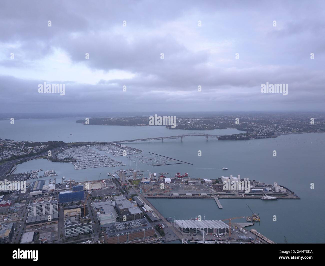 Viaduct Harbour, Auckland / New Zealand - December 31, 2019: The iconic ...