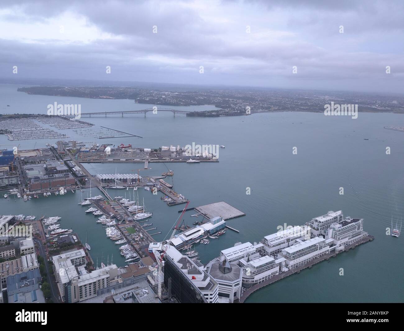 Viaduct Harbour, Auckland / New Zealand - December 31, 2019: The iconic ...