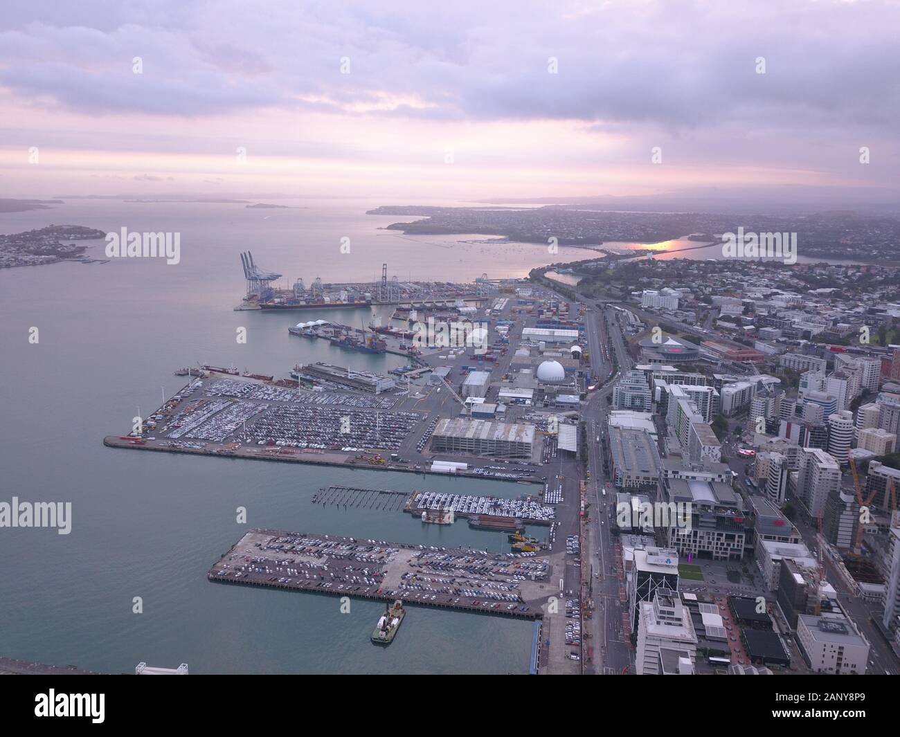 Viaduct Harbour, Auckland / New Zealand - December 31, 2019: The iconic ...