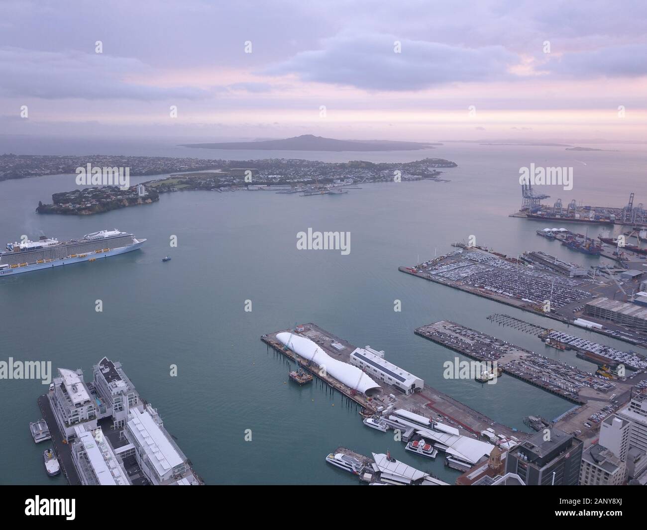 Viaduct Harbour, Auckland / New Zealand - December 31, 2019: The iconic ...