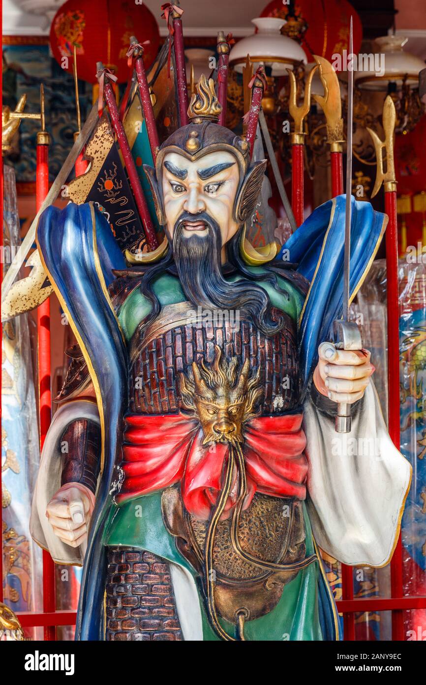 Entrance statue at Vihara Dharmayana - Chinese Buddhist temple (Kongco ...