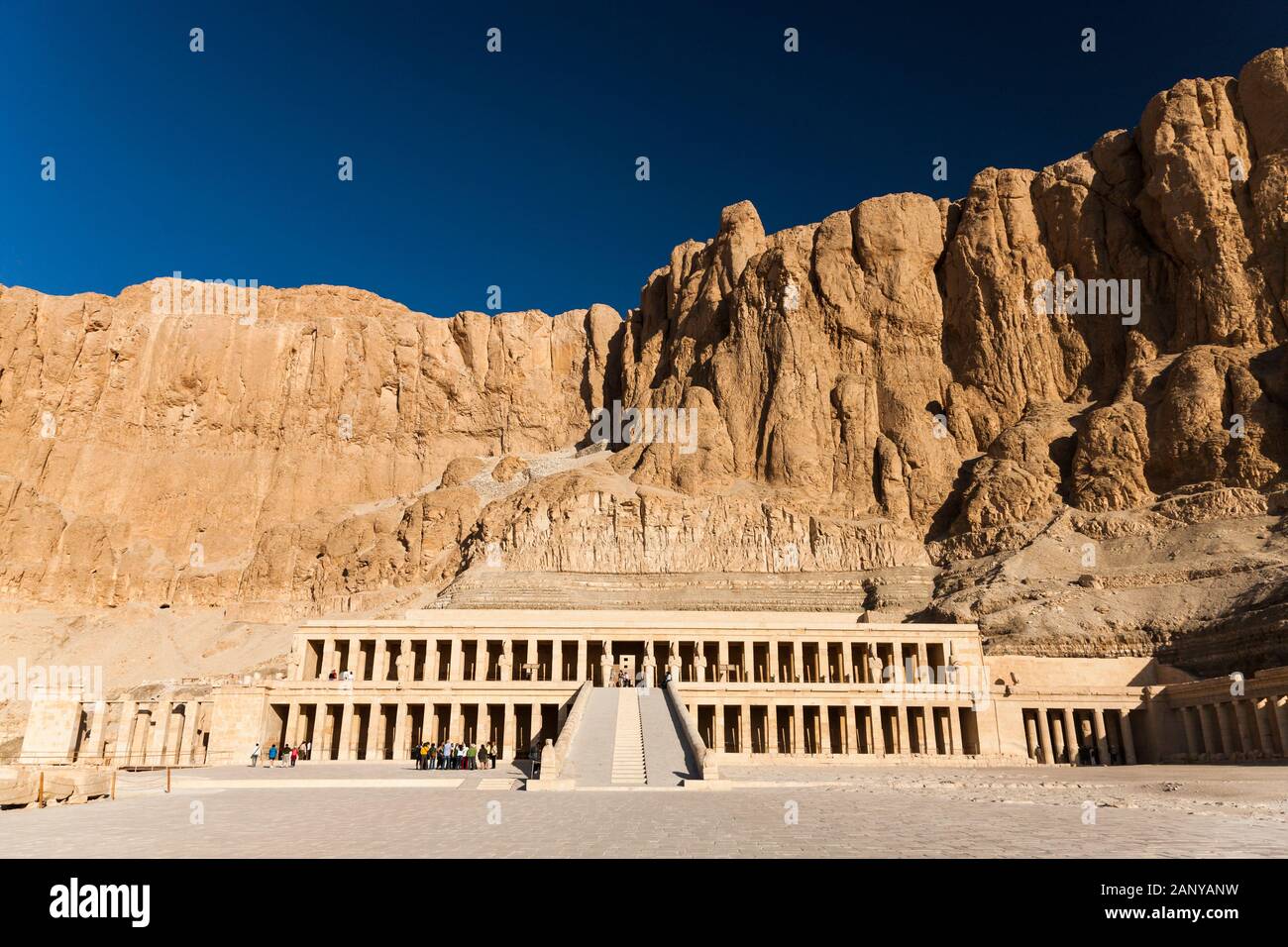 Morning view, at The Mortuary Temple of Hatshepsut, Hatshepsut temple ...
