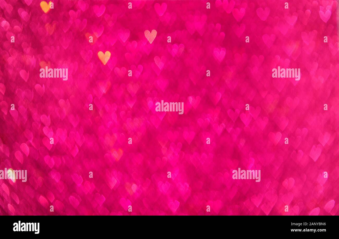 Pink hearts bokeh. Valentines day love background Stock Photo - Alamy