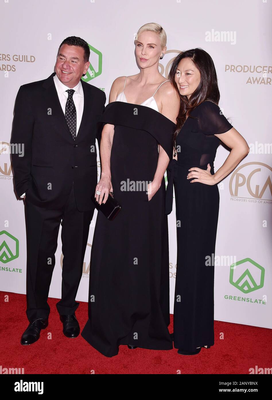 HOLLYWOOD, CA - JANUARY 18: (L-R) A.J. Dix, Charlize Theron and Beth ...