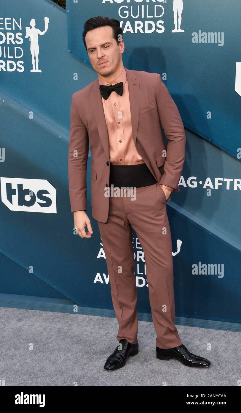 Los Angeles, United States. 19th Jan, 2020. Andrew Scott arrives for ...