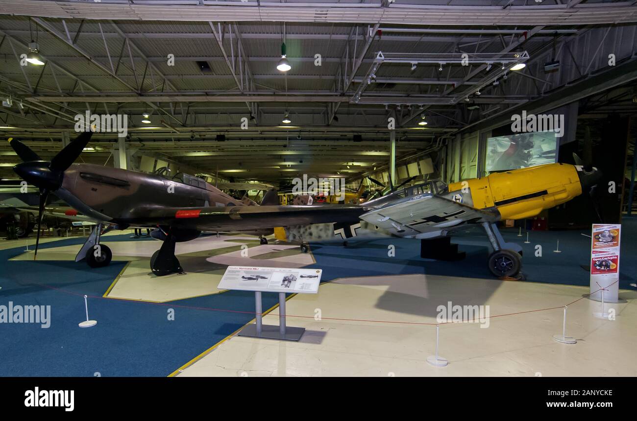 London. Engand. 2017. Royal Air Force Museum Hurricane and ...