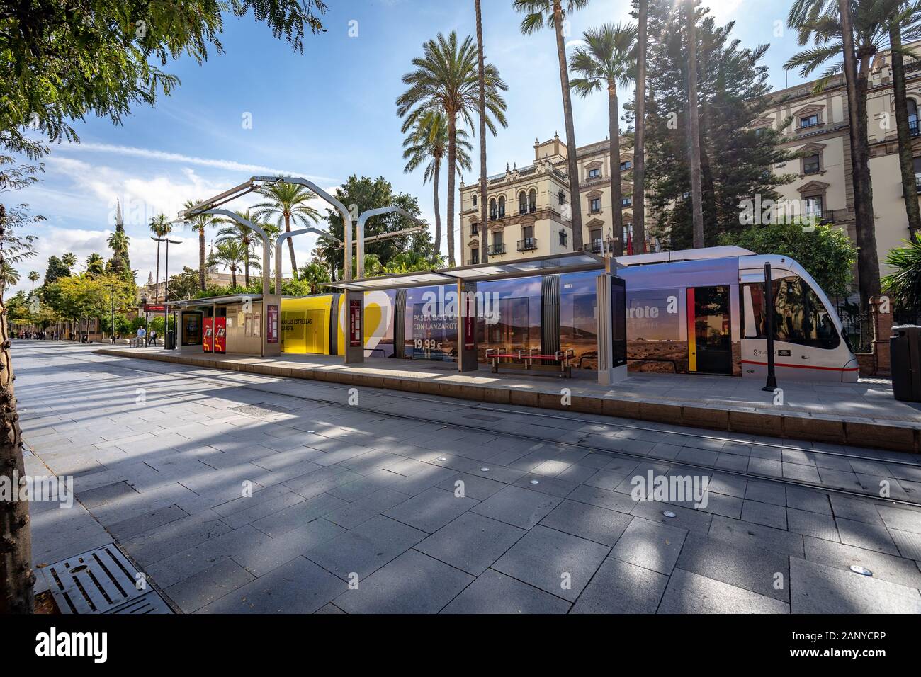 Seville, Spain - Local wireless tram Stock Photo - Alamy
