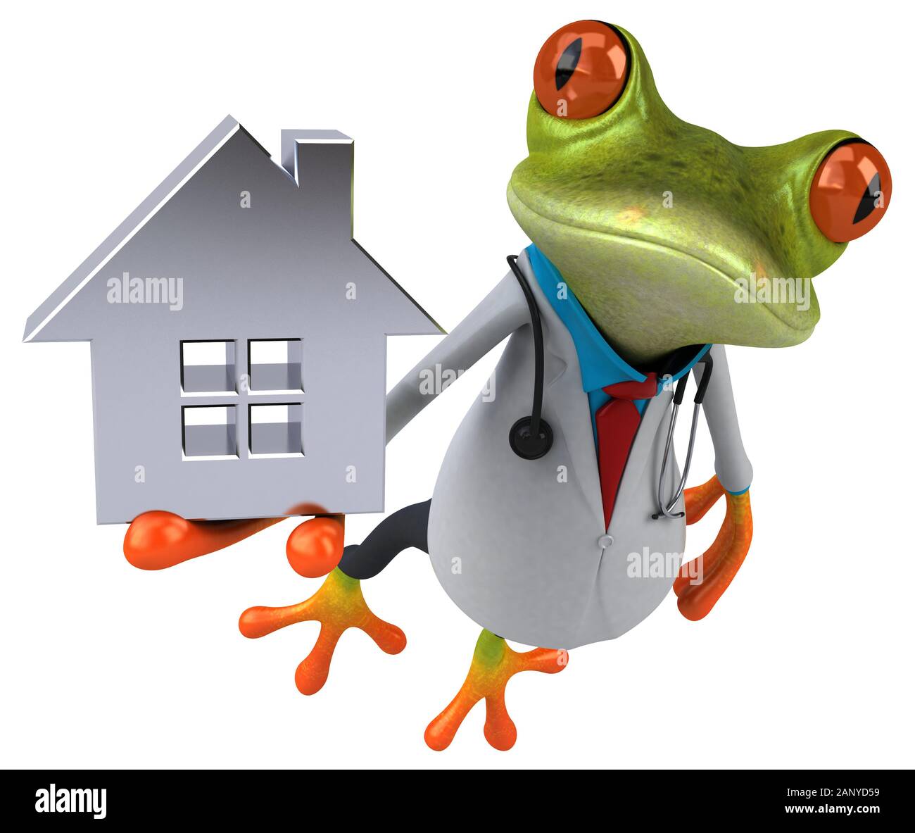 Frog doctor - 3D Illustration Stock Photo - Alamy