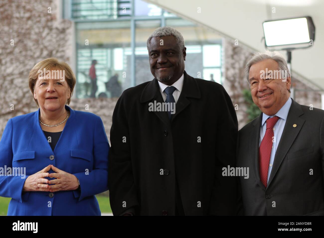 01/19/2020, Berlin, Germany. Angela Merkel and Antonio Guterres ...