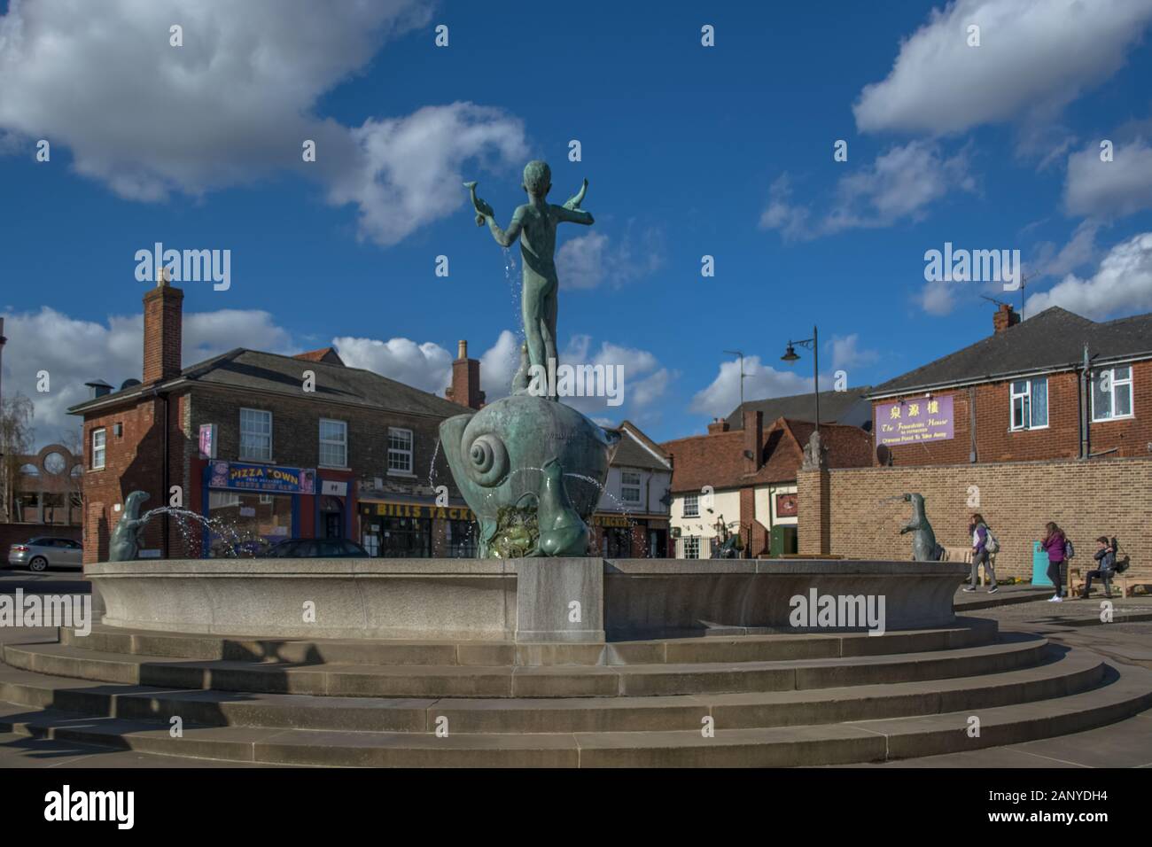 Braintree, England / United Kingdom - 04 17 2014: View of a round stone ...