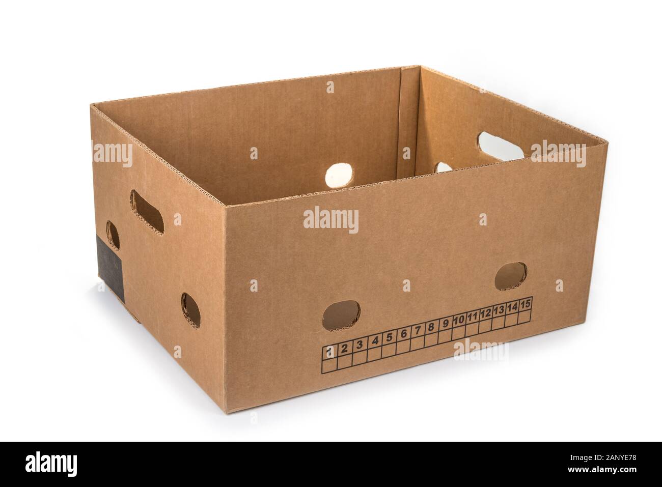 Bottom part of empty banana packing box on a white Stock Photo - Alamy