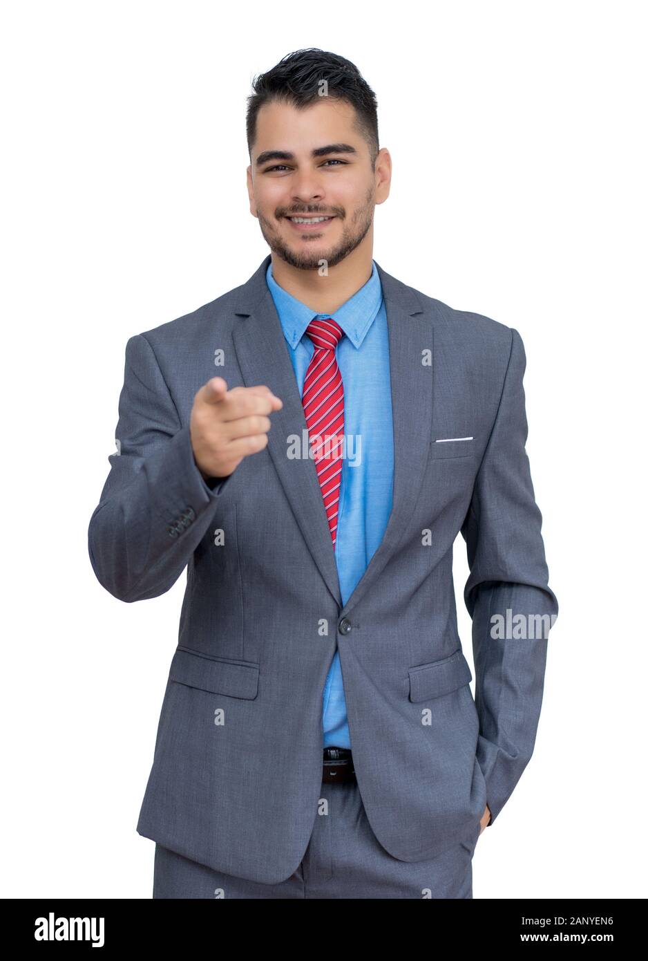Smart mexican hipster businessman with suit isolated on white ...