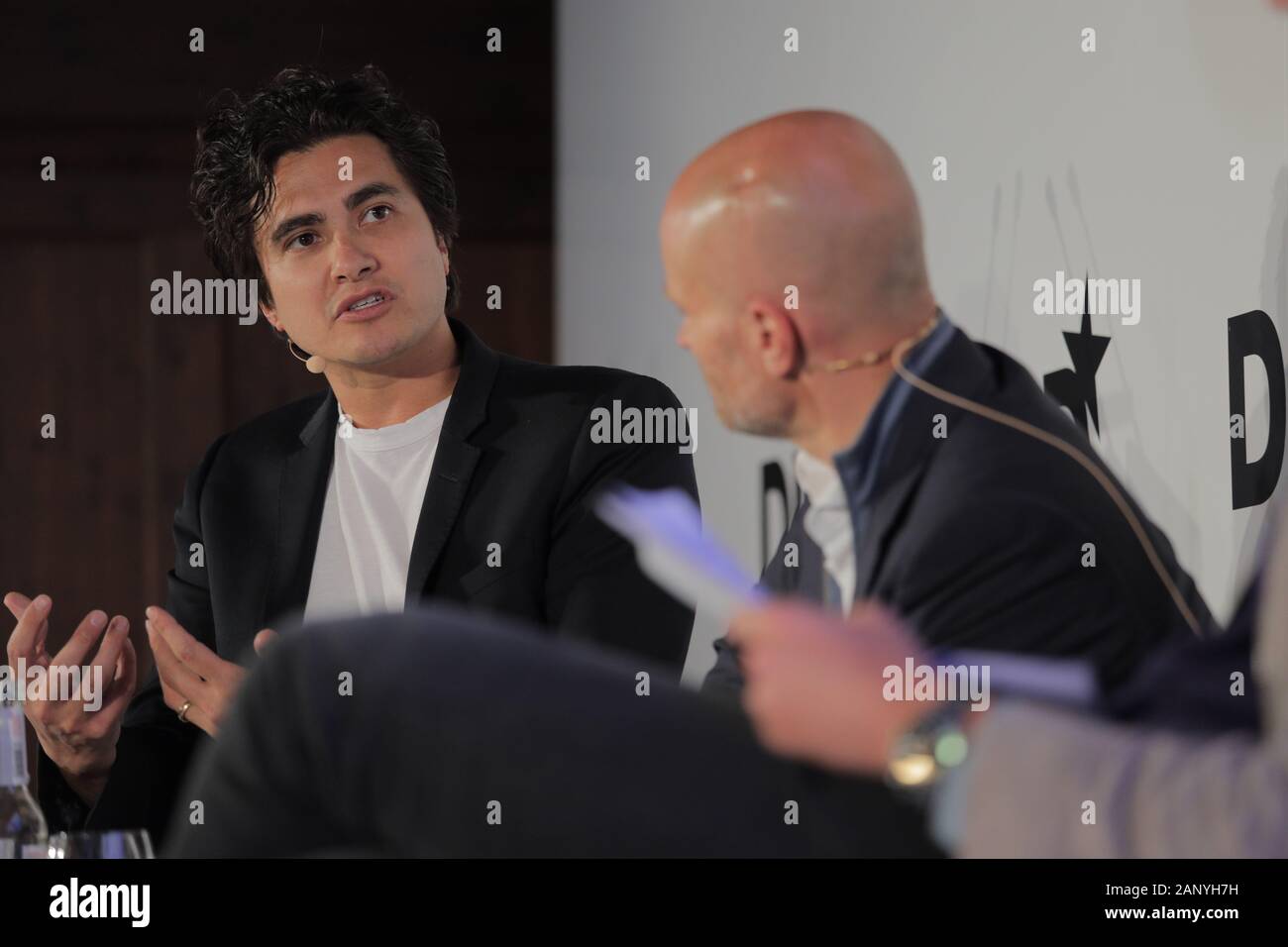 Munich, Bavaria. 19th Jan, 2020. (l-r) Chase Lochmiller (Co-founder ...