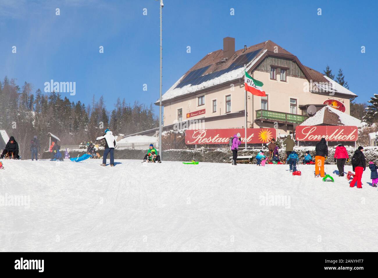 Semmering ski resort, Lower Austria, Viennese alps,Austria Stock Photo ...