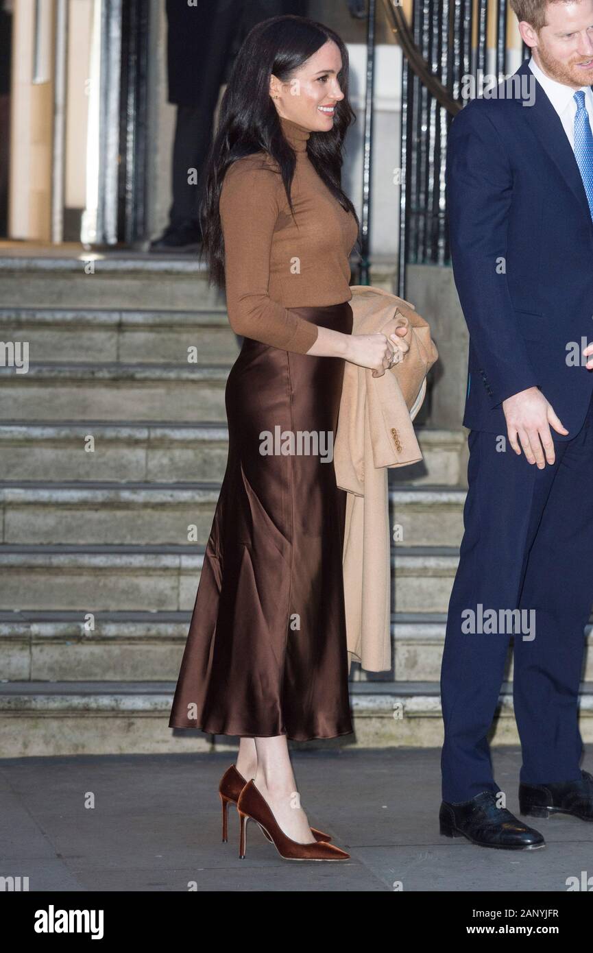 07 January 2020. London, United Kingdom. The Duchess of Sussex visit ...