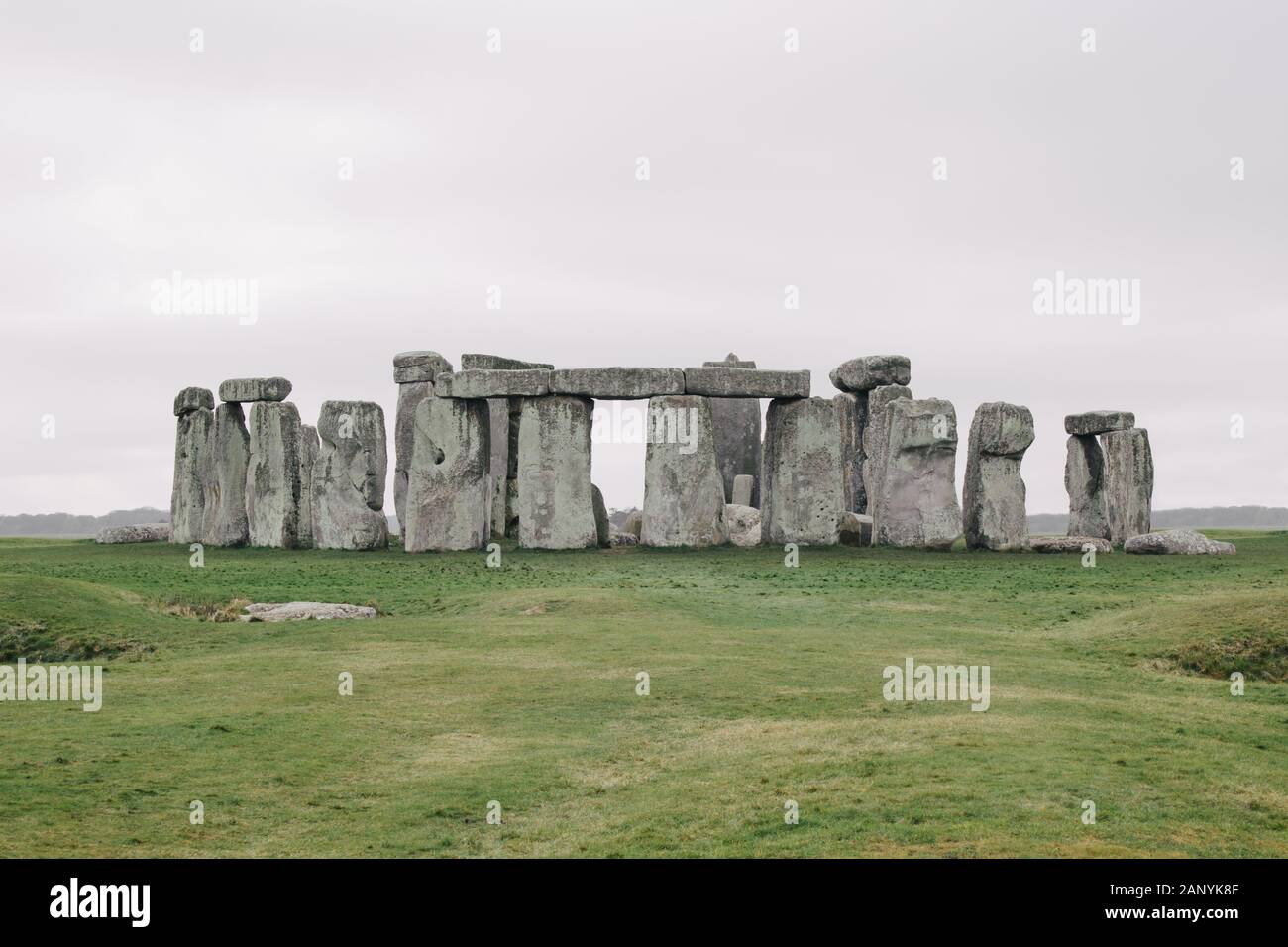 Famous Stonehenge, the United Kingdom under the cloudy sky Stock Photo ...