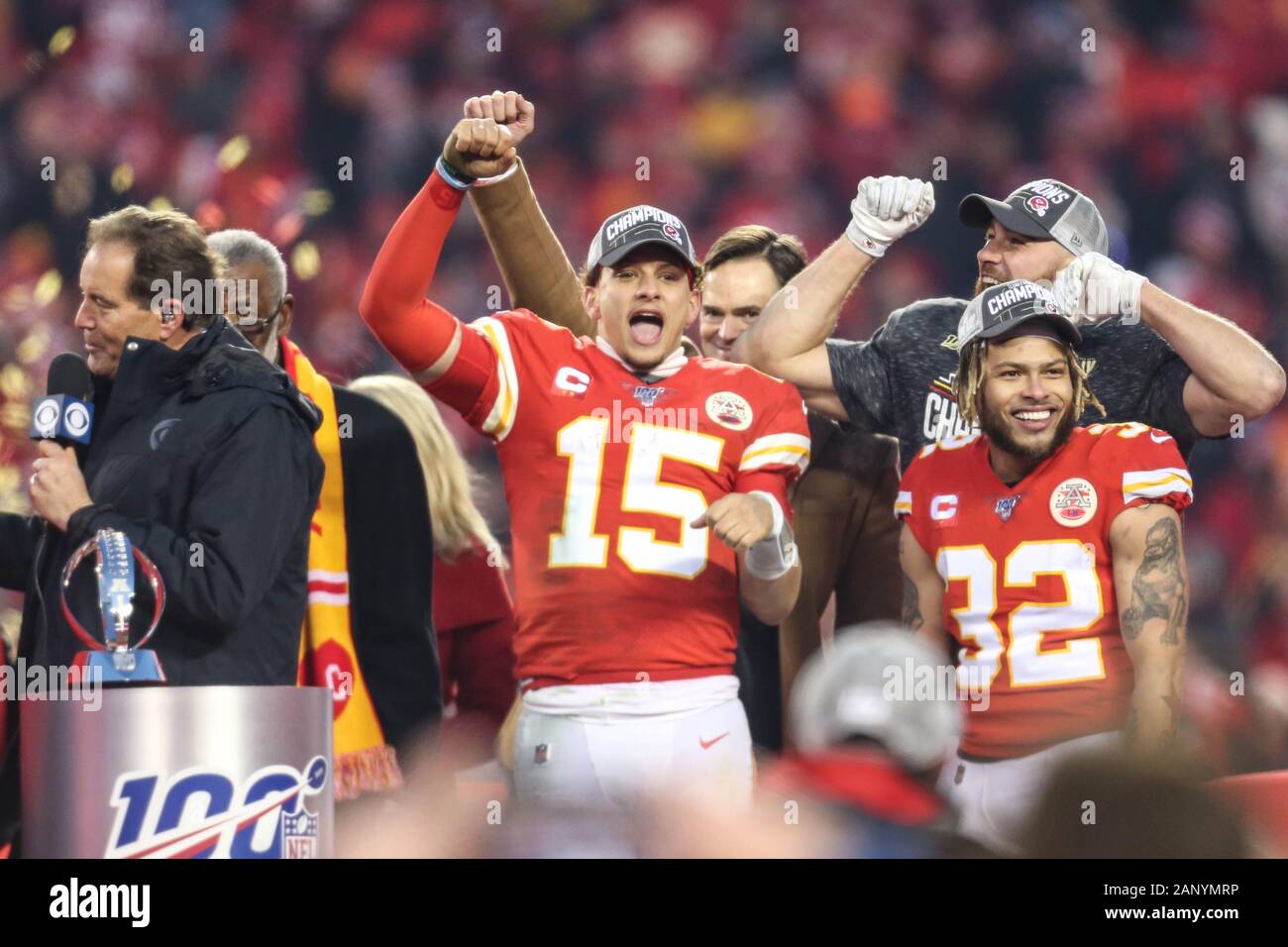 Patrick mahomes trophy hi-res stock photography and images - Alamy