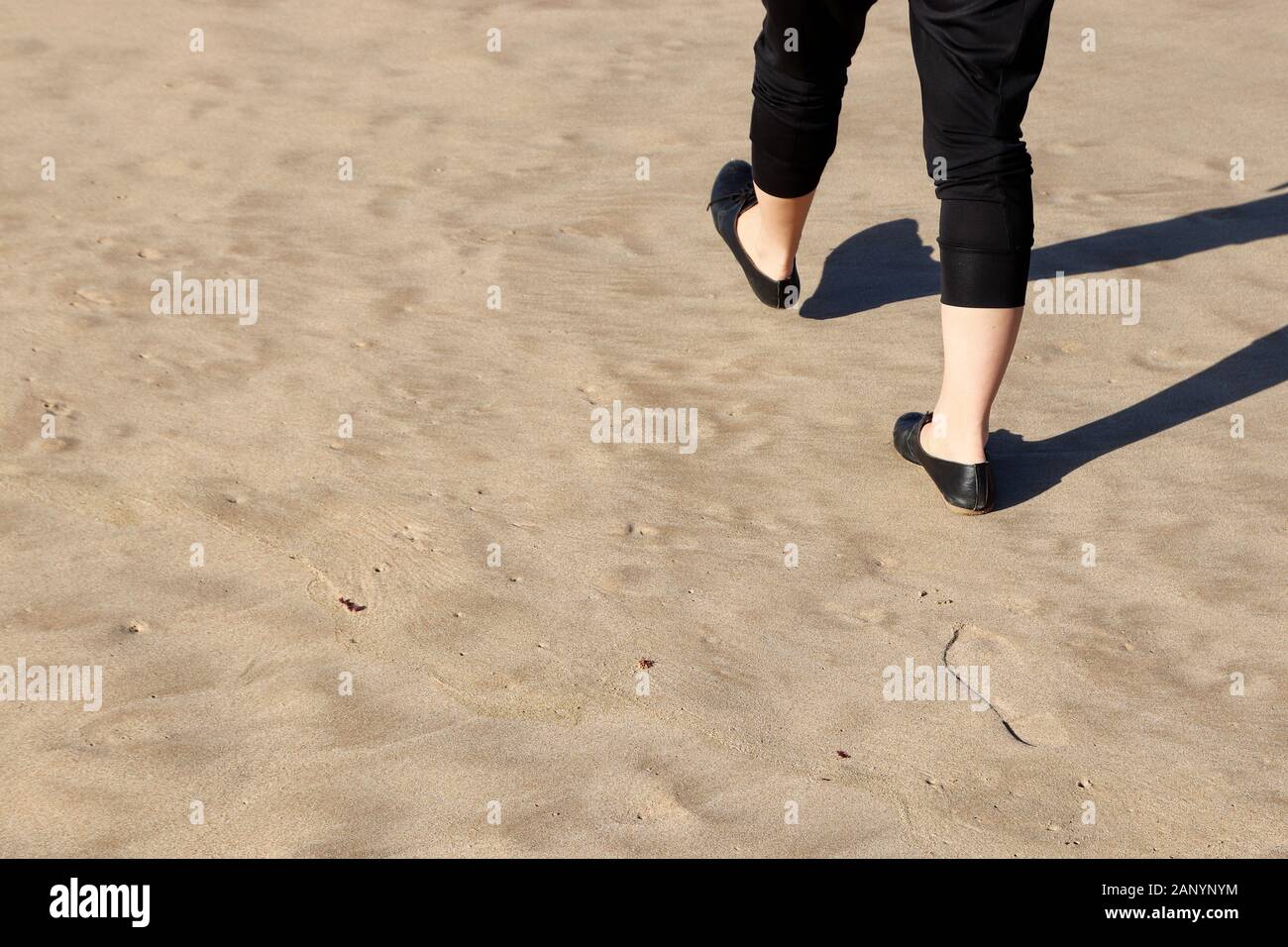Alone man aerial walking lake hi-res stock photography and images - Alamy