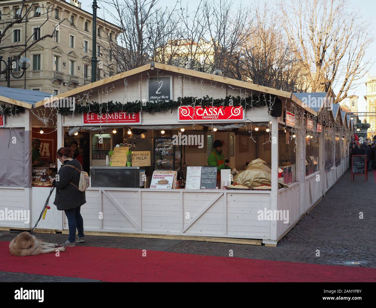 TURIN, ITALY - CIRCA DECEMBER 2019: Christmas market Stock Photo - Alamy