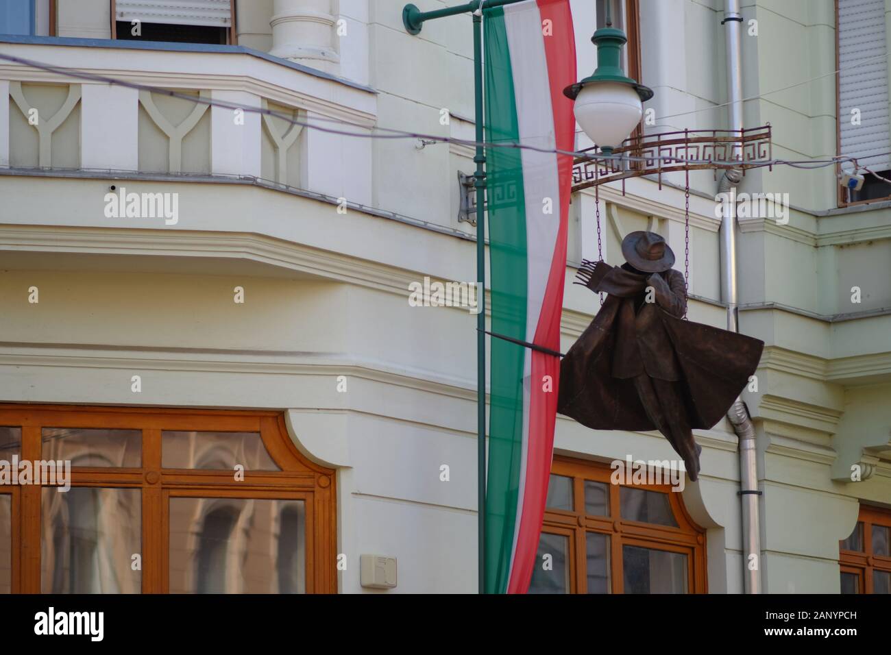 floating statues in budapest, hungary Stock Photo - Alamy