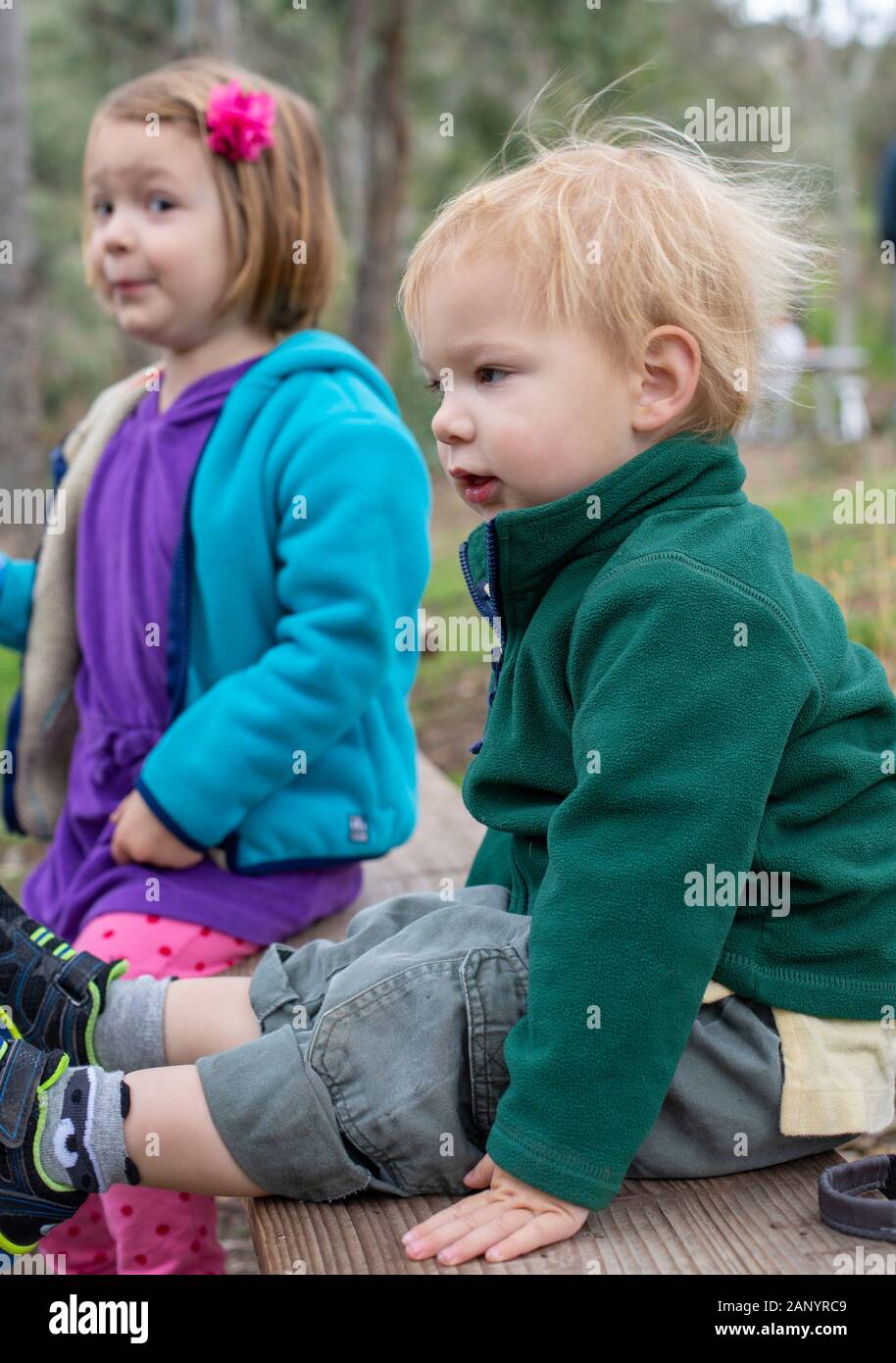 Preschool Age Child Playing Outside High Resolution Stock Photography ...