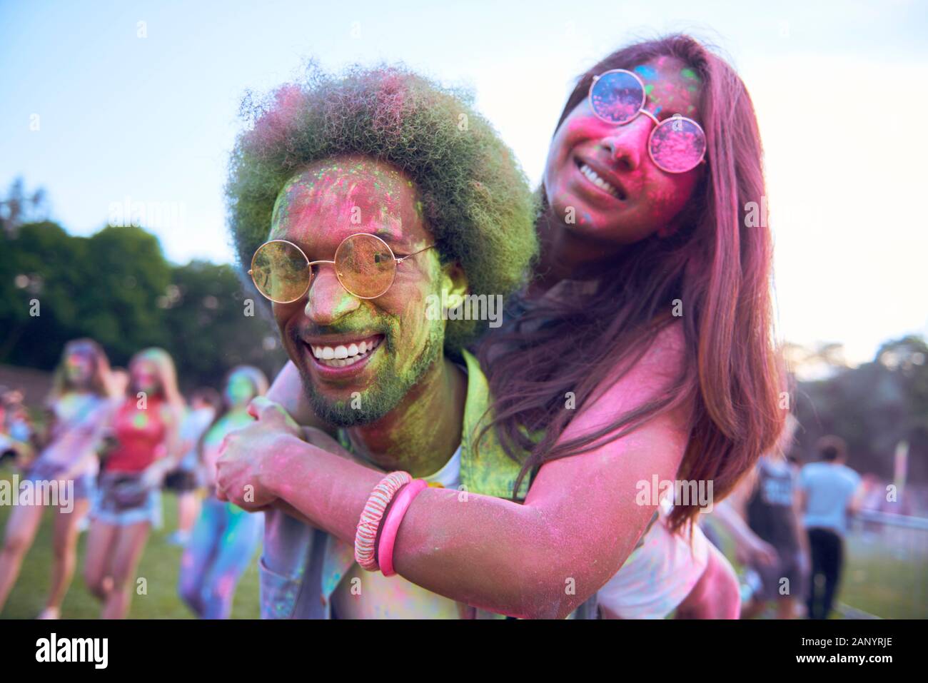 Crazy couple in good mood Stock Photo - Alamy