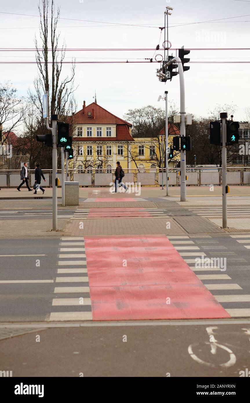 Zebra crossing posts hi-res stock photography and images - Alamy