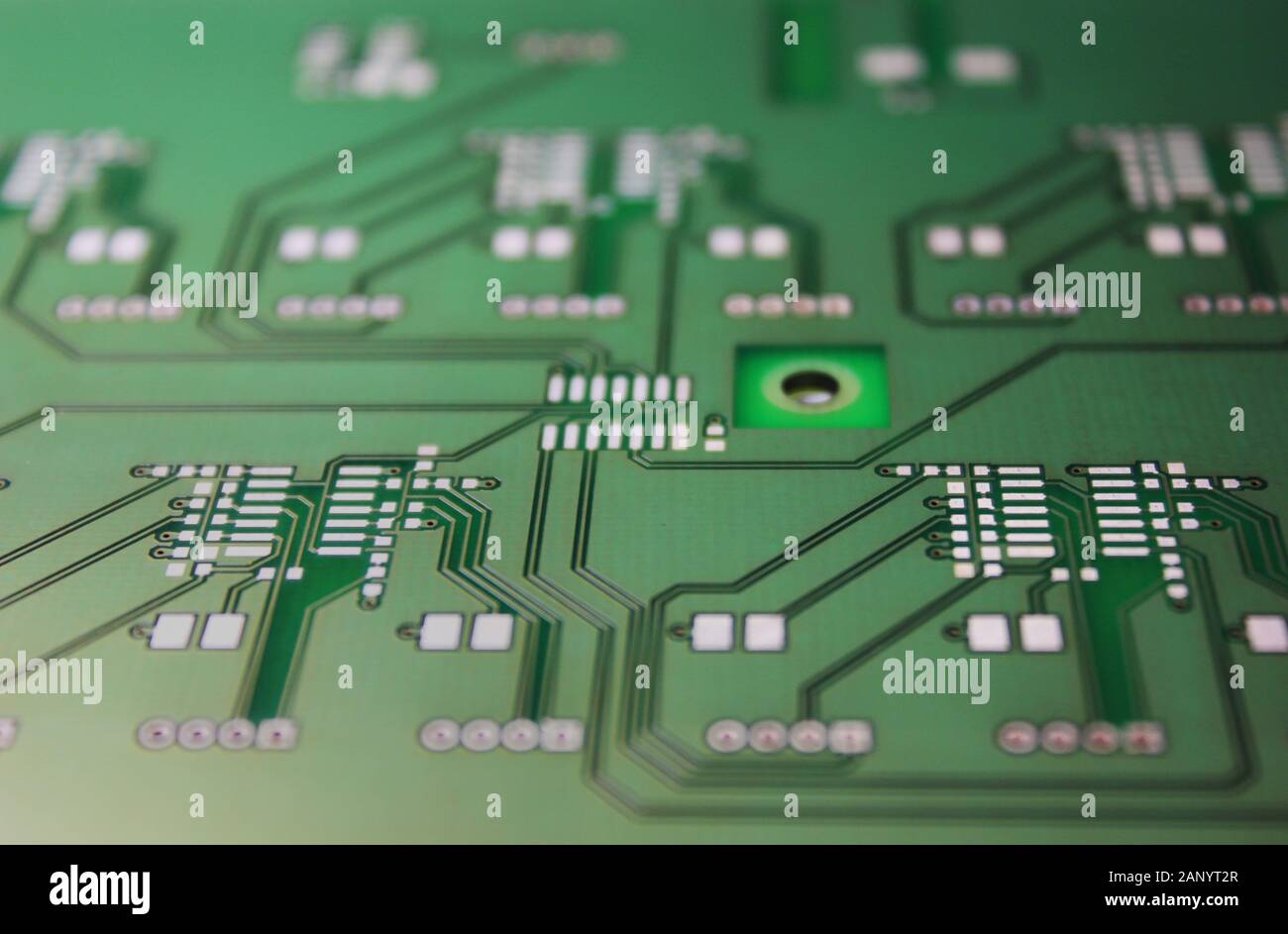 Closeup Of Electronic Circuit Board Or Pcb Printed Circuit Board Stock