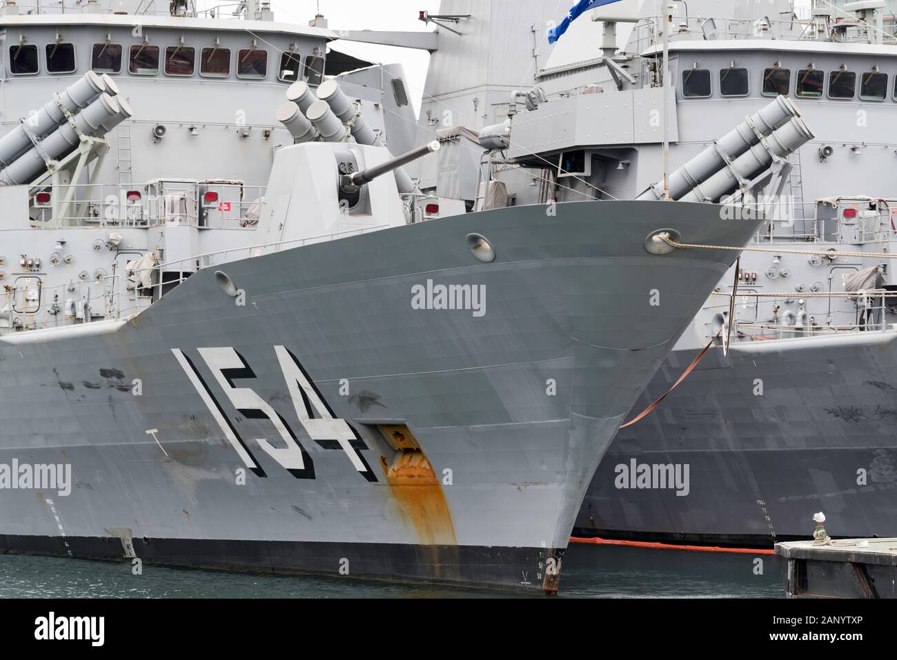 Australian navy ships HMAS Parramatta and HMAS Stuart (FFH 154 and FFH ...