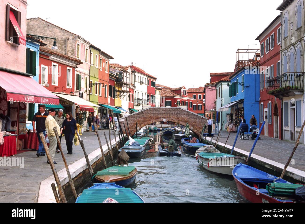 Burano island Venice and its colorful houses and handmade lace Stock ...
