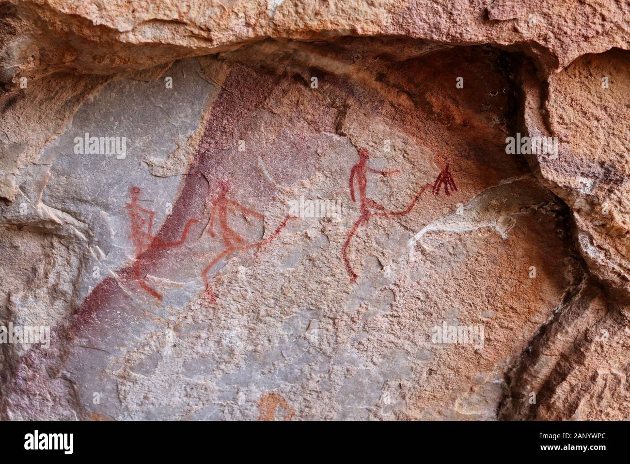 Ancient prehistoric drawings on the stone walls of a cave Stock Photo ...