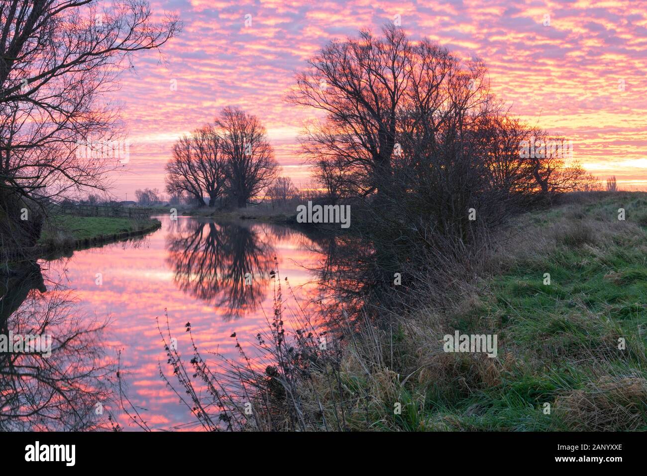 Fen fens river landscape dawn hi-res stock photography and images - Alamy