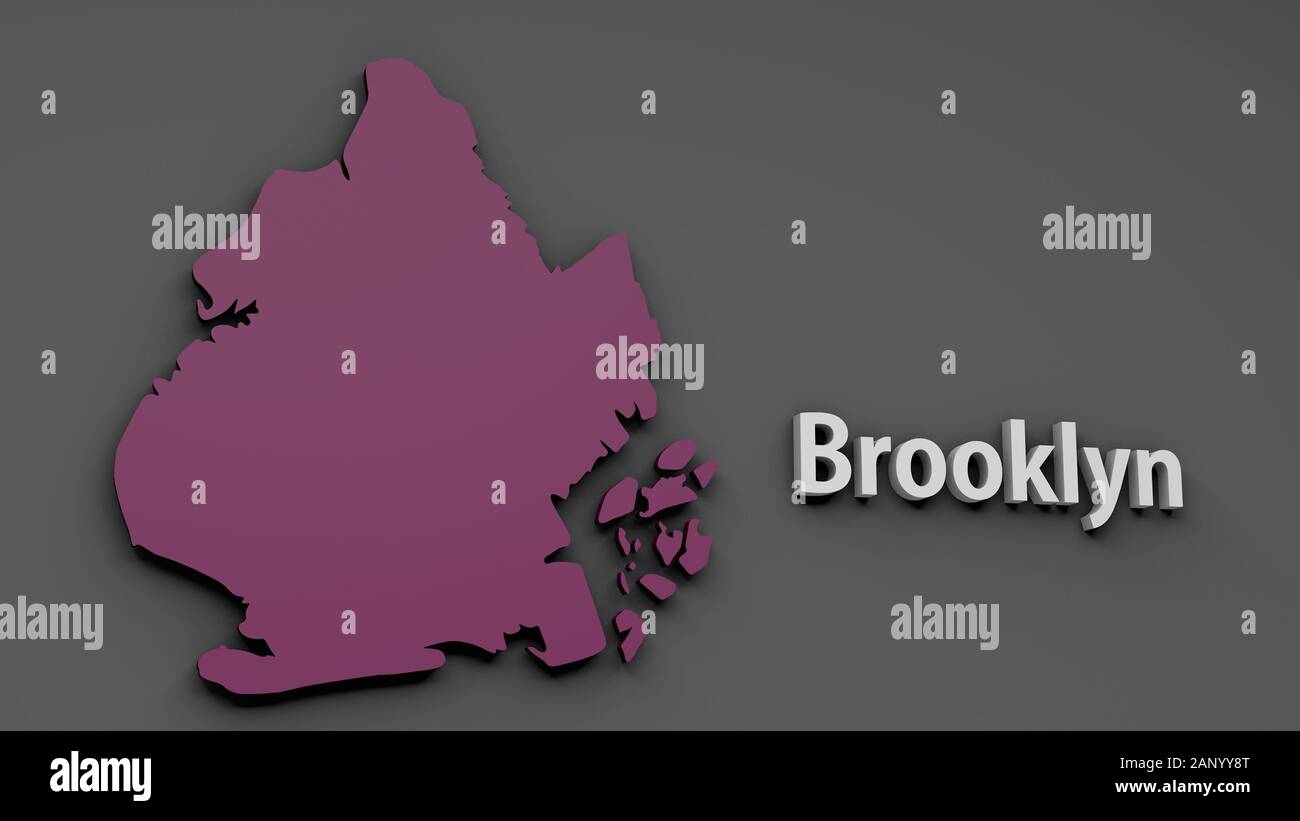 Map of the borough of brooklyn hi-res stock photography and images - Alamy