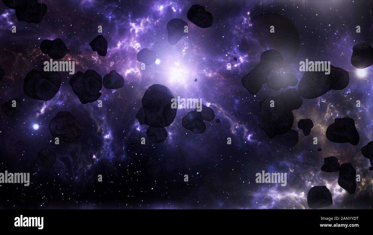 A Very Spectacular and Cinematic Asteroid Field in Outer Space Galaxy ...