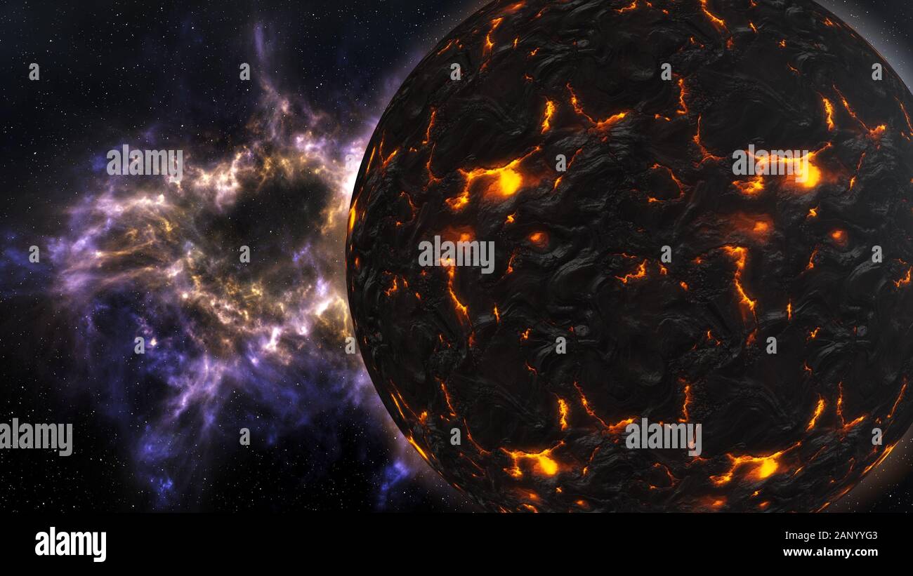 Genesis Birth of a Planet Concept 3D Illustration Stock Photo - Alamy