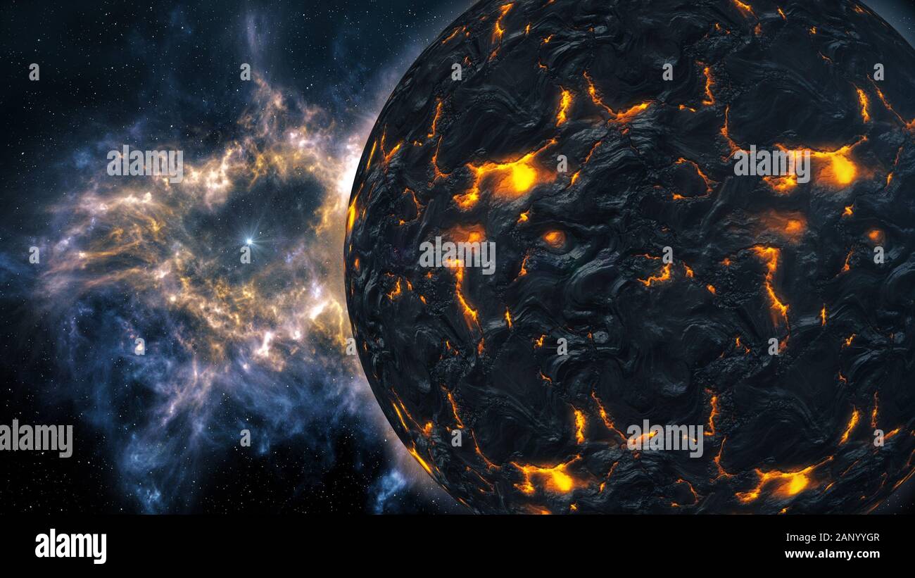Genesis Birth of a Planet Concept 3D Illustration Stock Photo - Alamy
