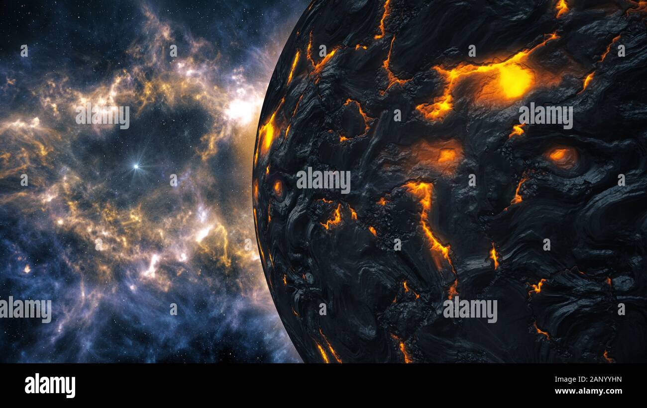 Genesis Birth of a Planet Concept 3D Illustration Stock Photo - Alamy