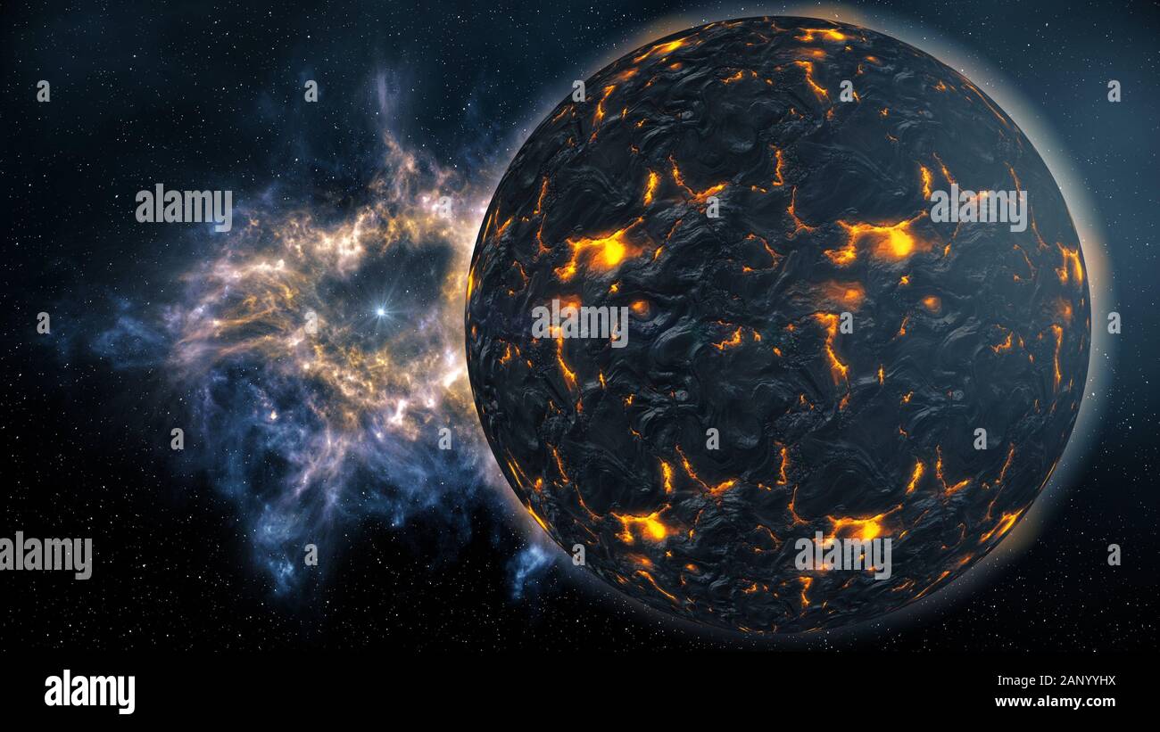 Genesis Birth of a Planet Concept 3D Illustration Stock Photo - Alamy