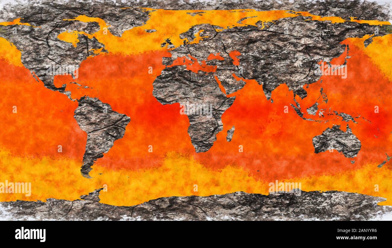 Death of Earth Global Warming 3D Illustration Stock Photo - Alamy
