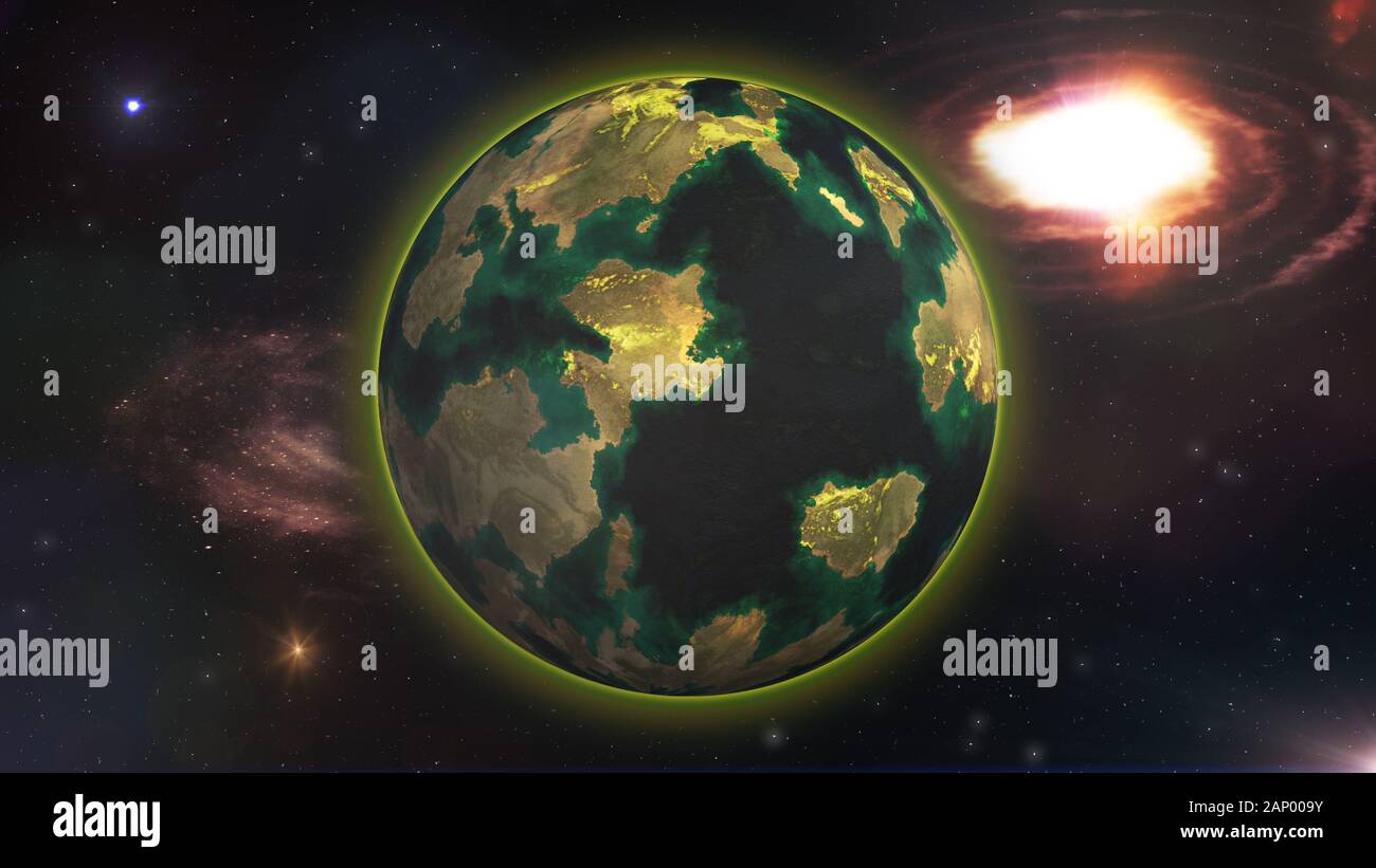 Map of the habitable world hi-res stock photography and images - Alamy