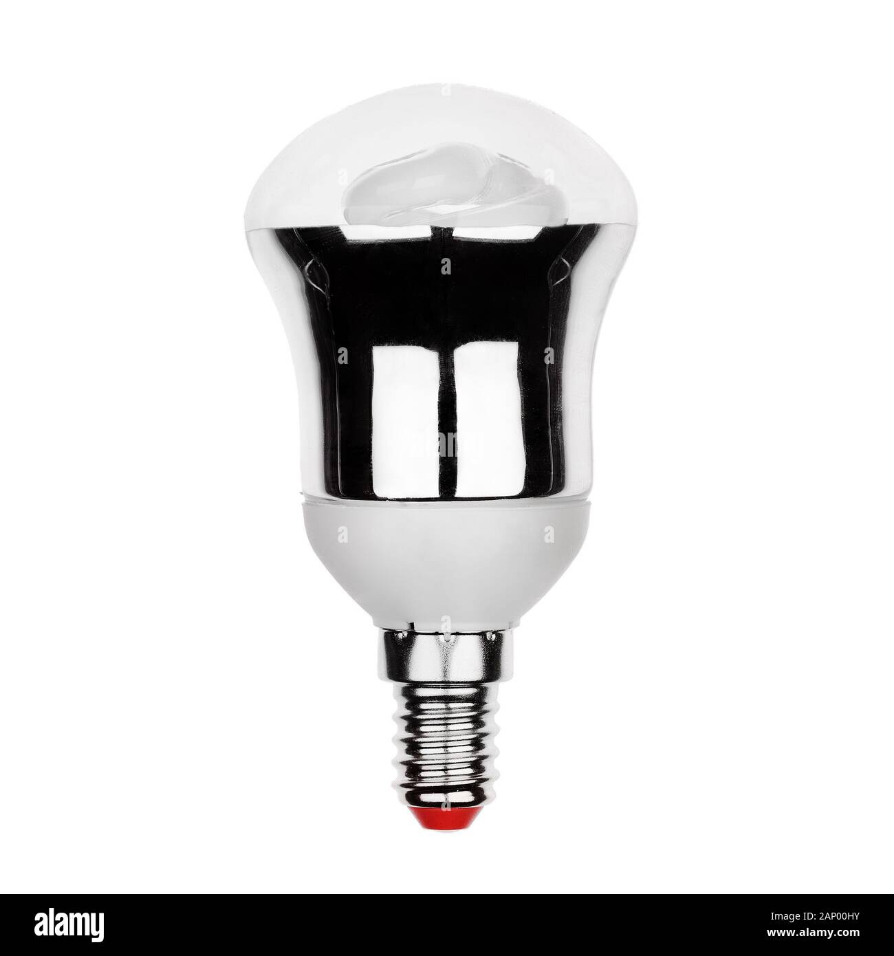 Energy saving bulb with E14 socket isolated on white Stock Photo - Alamy