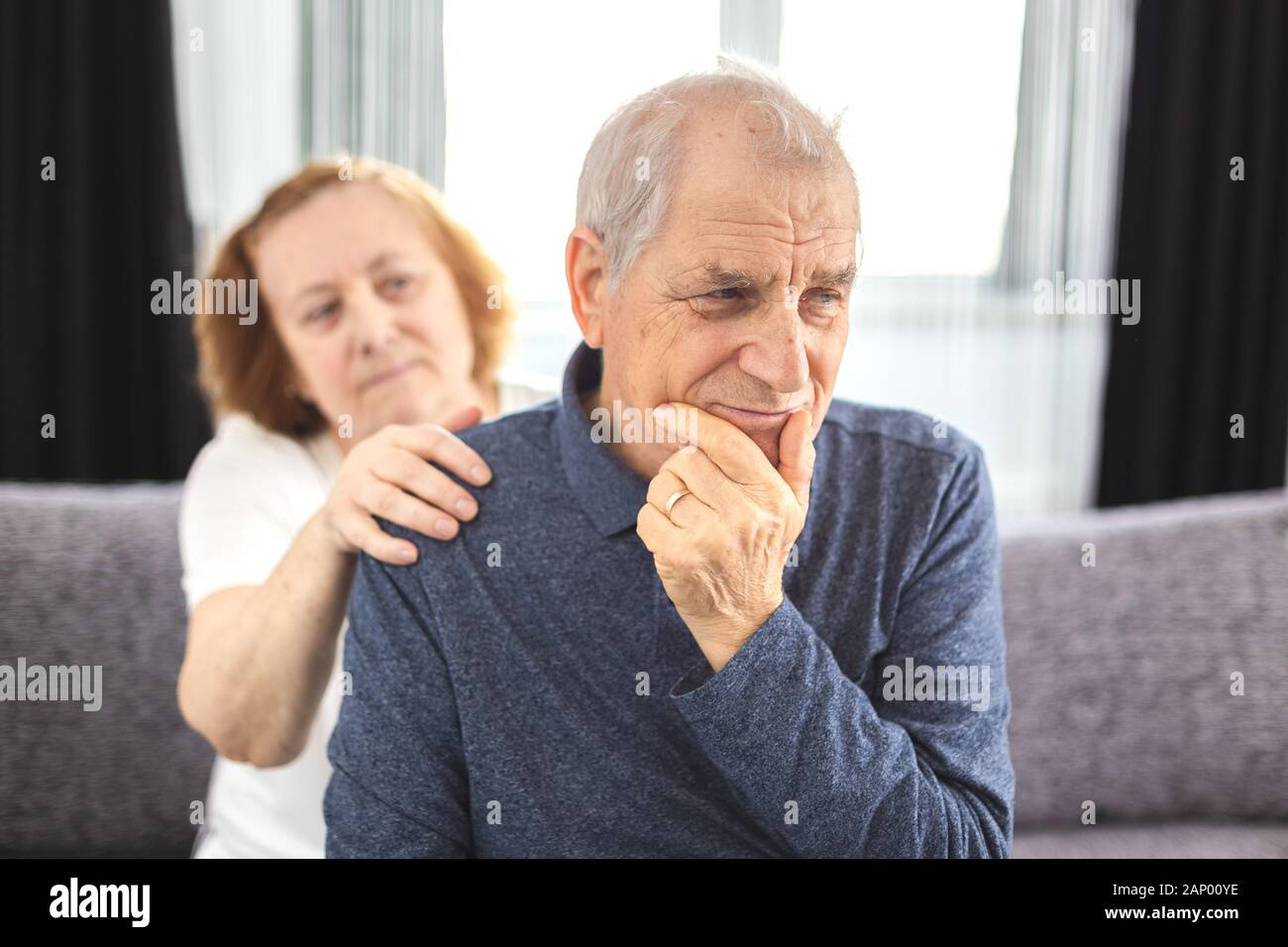 Elderly couple having communication problems, couple conflict Stock ...