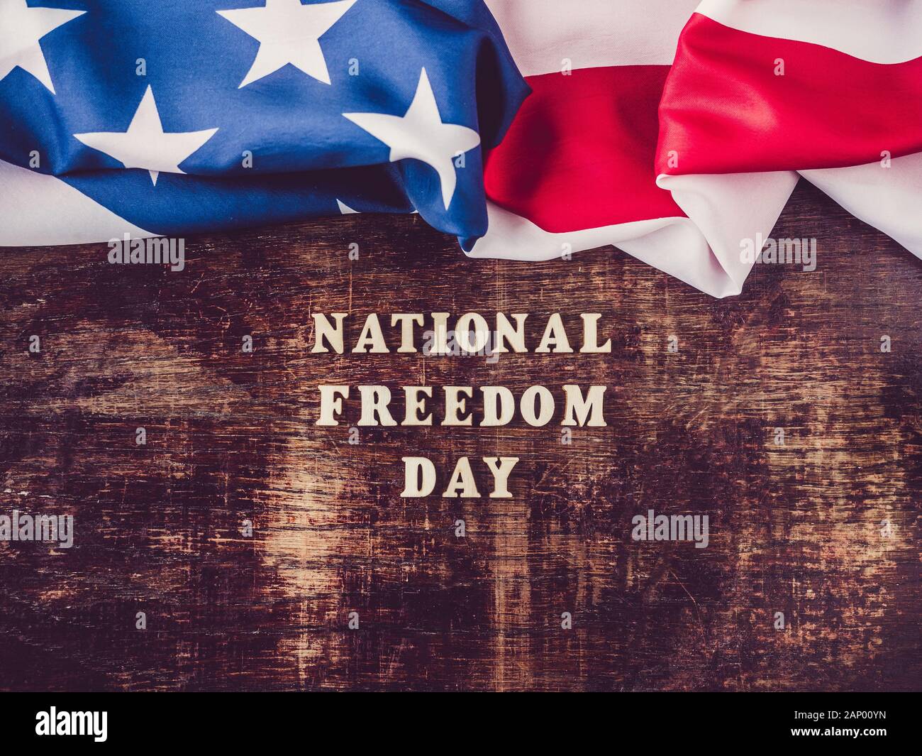 National Freedom Day. Beautiful, bright greeting card Stock Photo - Alamy