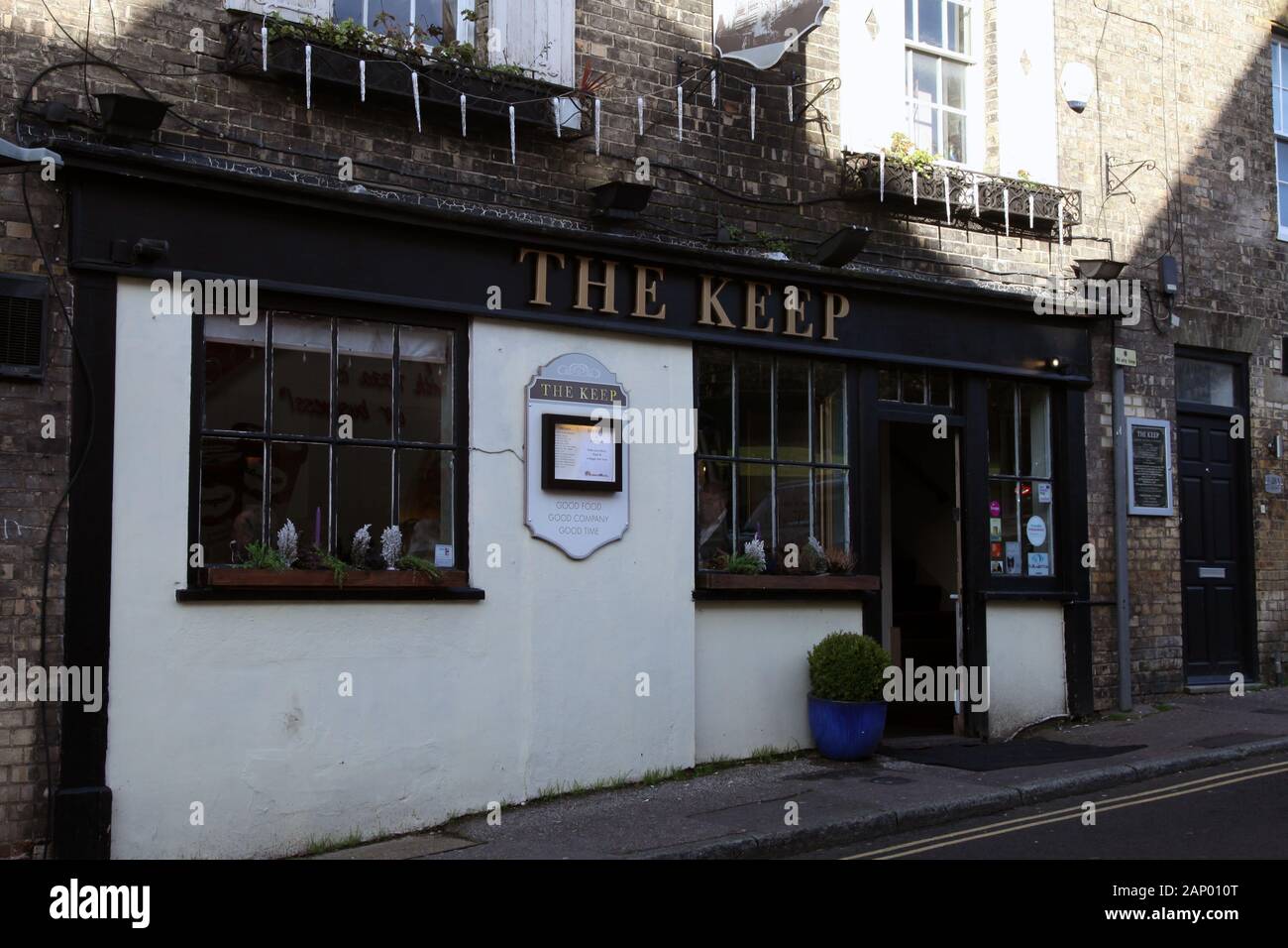 The Keep public house, a Surrey pub on Castle Street, Guildford, Surrey ...