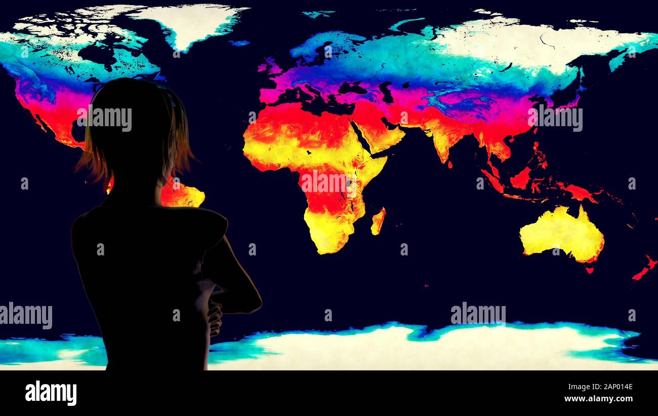 Climate simulation map hi-res stock photography and images - Alamy